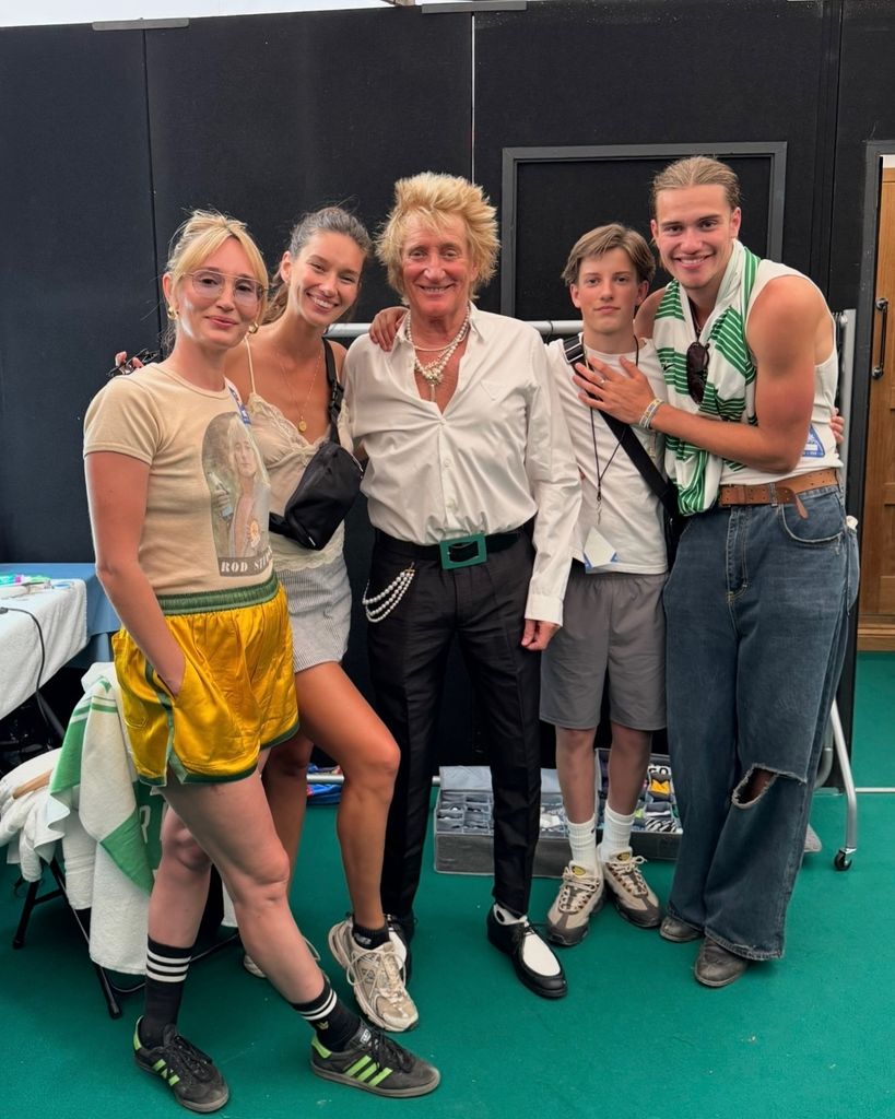 Rod Stewart's towering son Aiden is his 'mirror image' in new photo