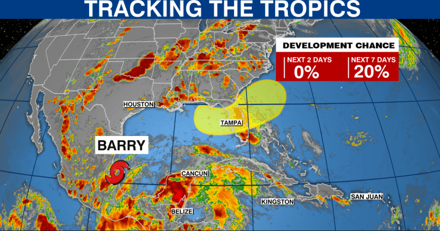 Tropical Storm Barry dissipates; new area of low pressure could form in ...