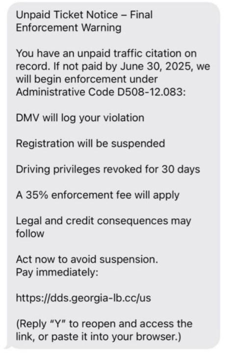 Troup County Sheriff’s Office warns of scam text messages prompting ...