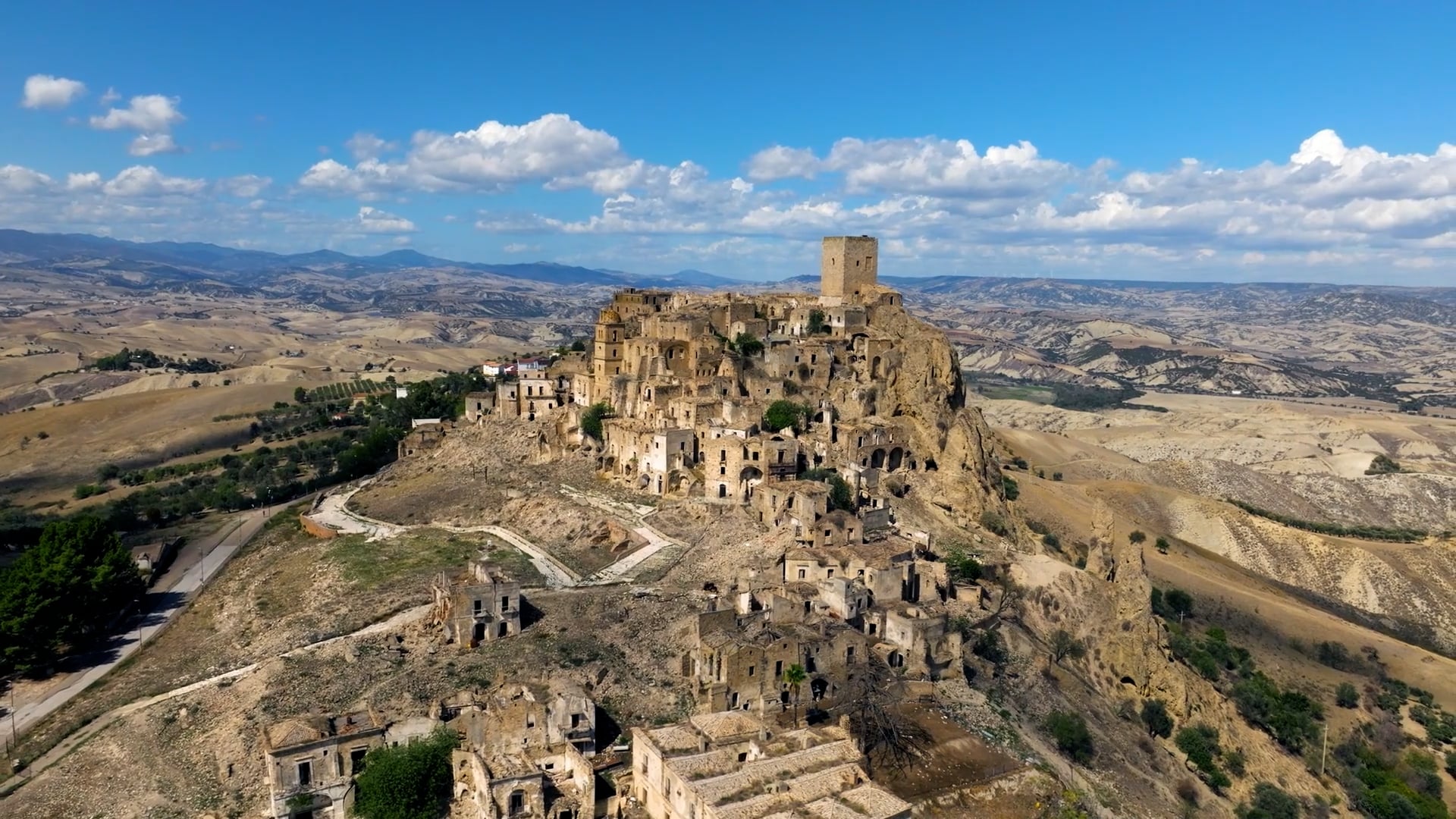 Drone's Views of Italy's Ghost Town: Craco's Ruins Revealed