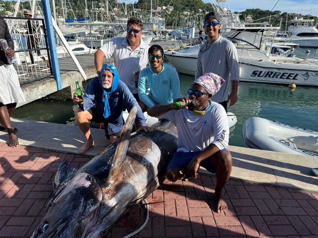 Team Rum Knuckles Lands 919-Pound Blue Marlin, Smashes Grenada Record