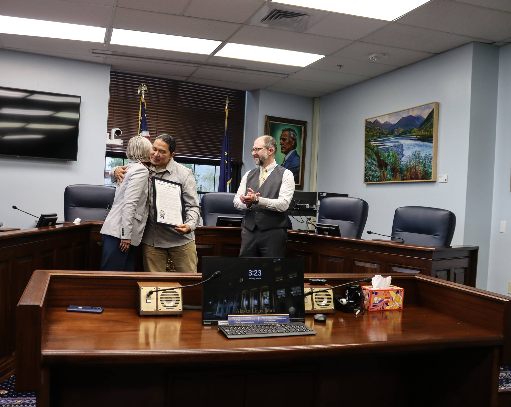 X̱’unei Lance Twitchell receives legislative citation