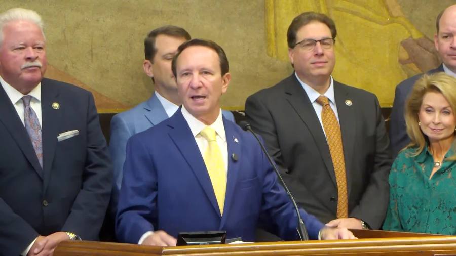 Gov. Landry signs insurance and DOTD bills at Louisiana State Capitol