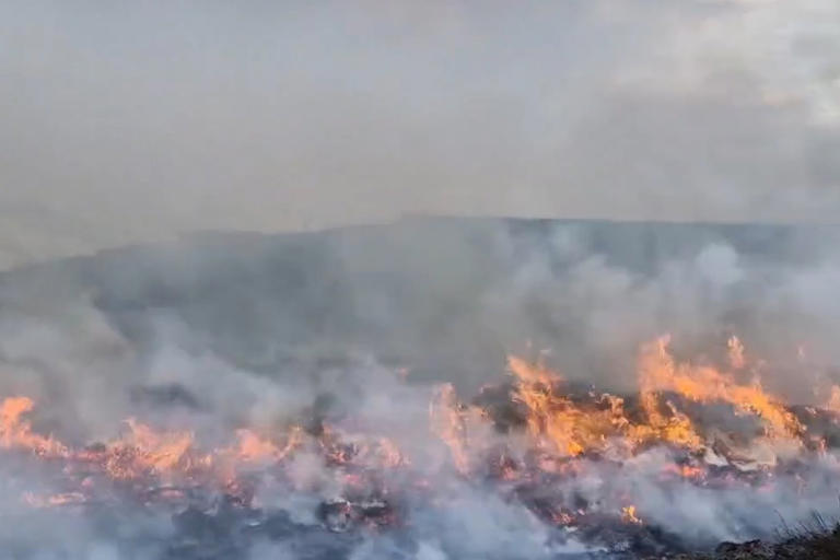 Wildfire blazes through Scottish Highlands
