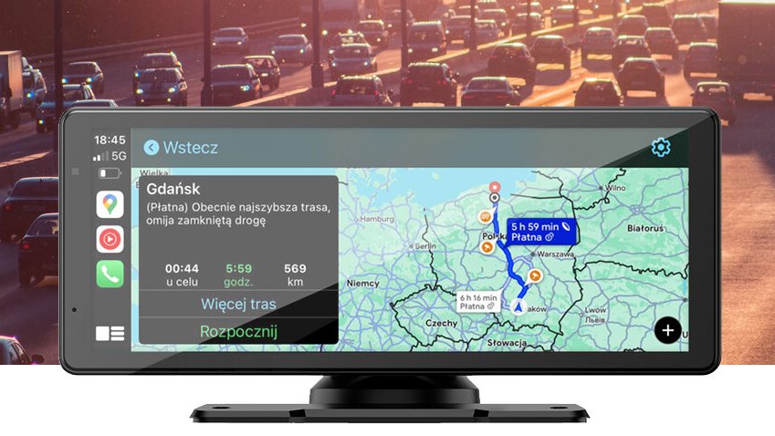 Tanie ekrany z Android Auto i Carplay do starszych samochodów