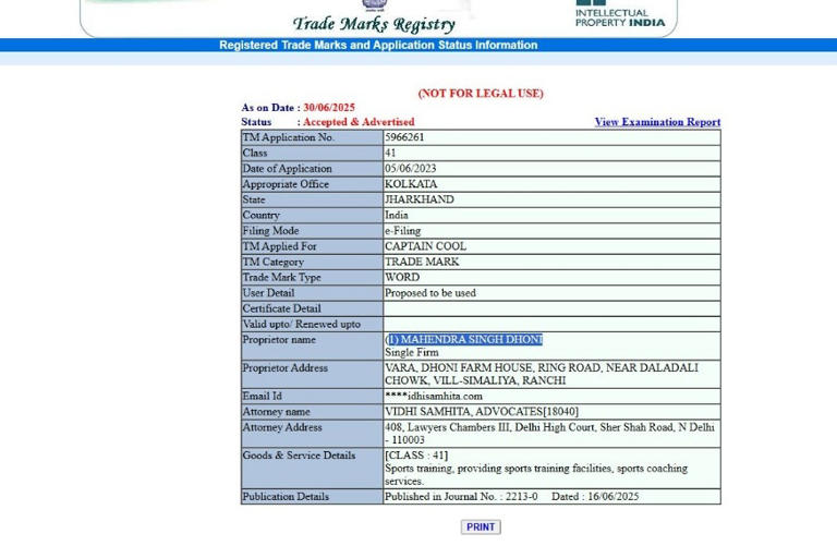 ‘Captain Cool’ MS Dhoni Trademarks His Iconic Moniker To Control ...