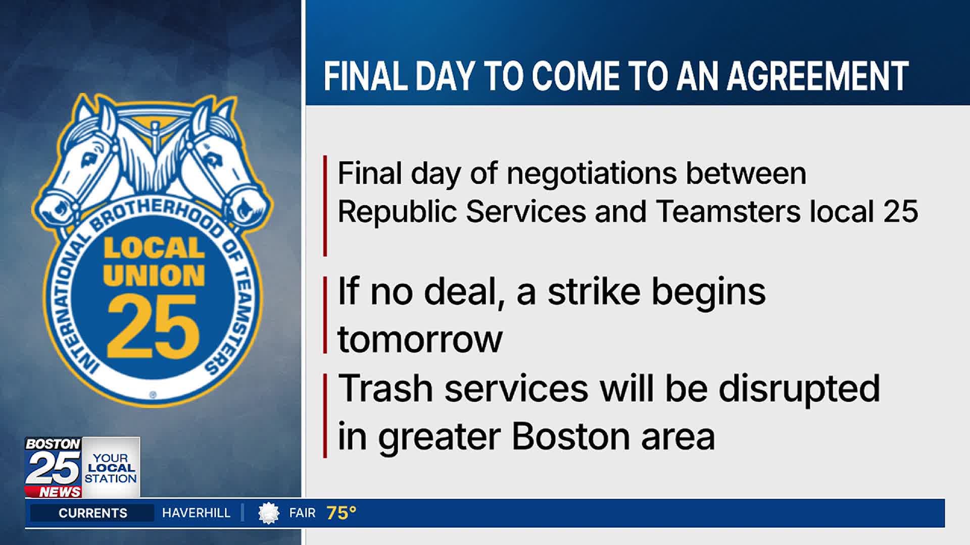 Teamsters strike could impact waste collection in dozens of towns ...