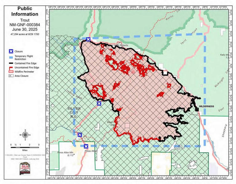 Trout Fire remains steady at 83% containment