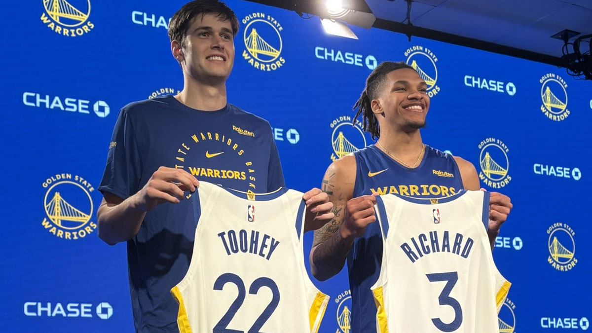 Warriors' draft picks Alex Toohey, Will Richard given familiar jersey ...