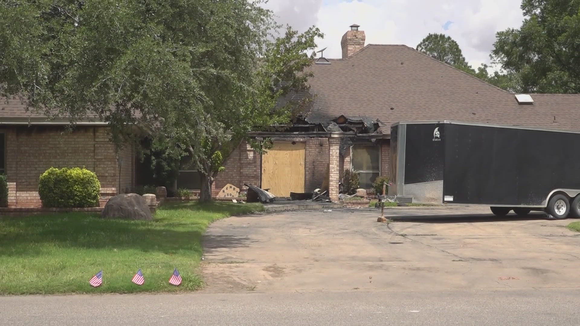 Lightning strike causes structure fire on Sequoia Drive in Midland