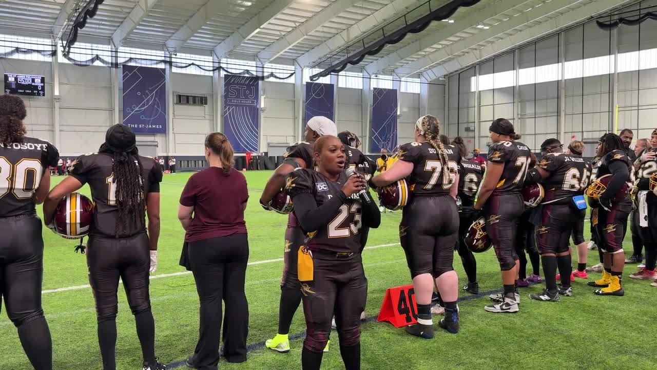 Vonetta Gooden Sings U.S. National Anthem Before DC Divas Playoff Victory