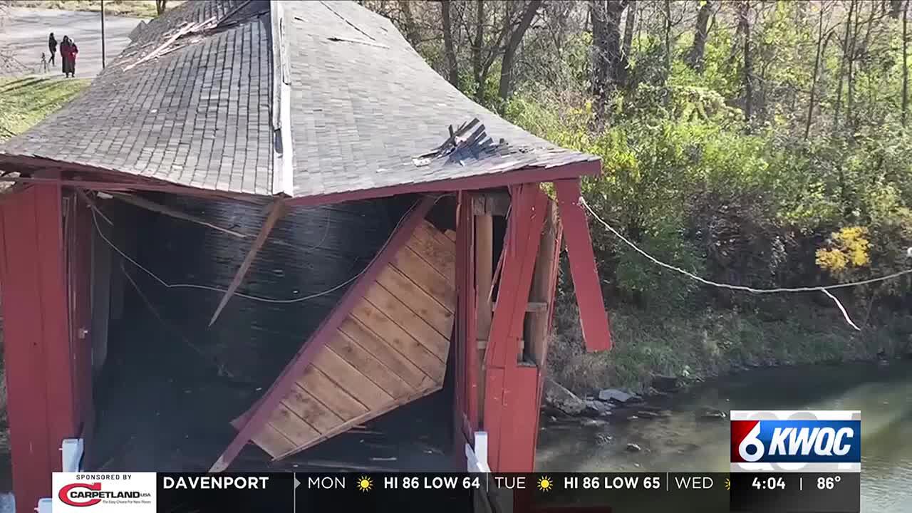 Repairs to damaged covered bridge to be about $1M, take more than a year