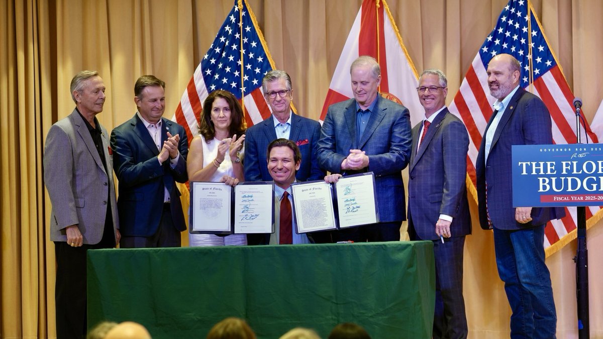 Governor Ron DeSantis signs Florida Fiscal Year 2025-2026 Budget