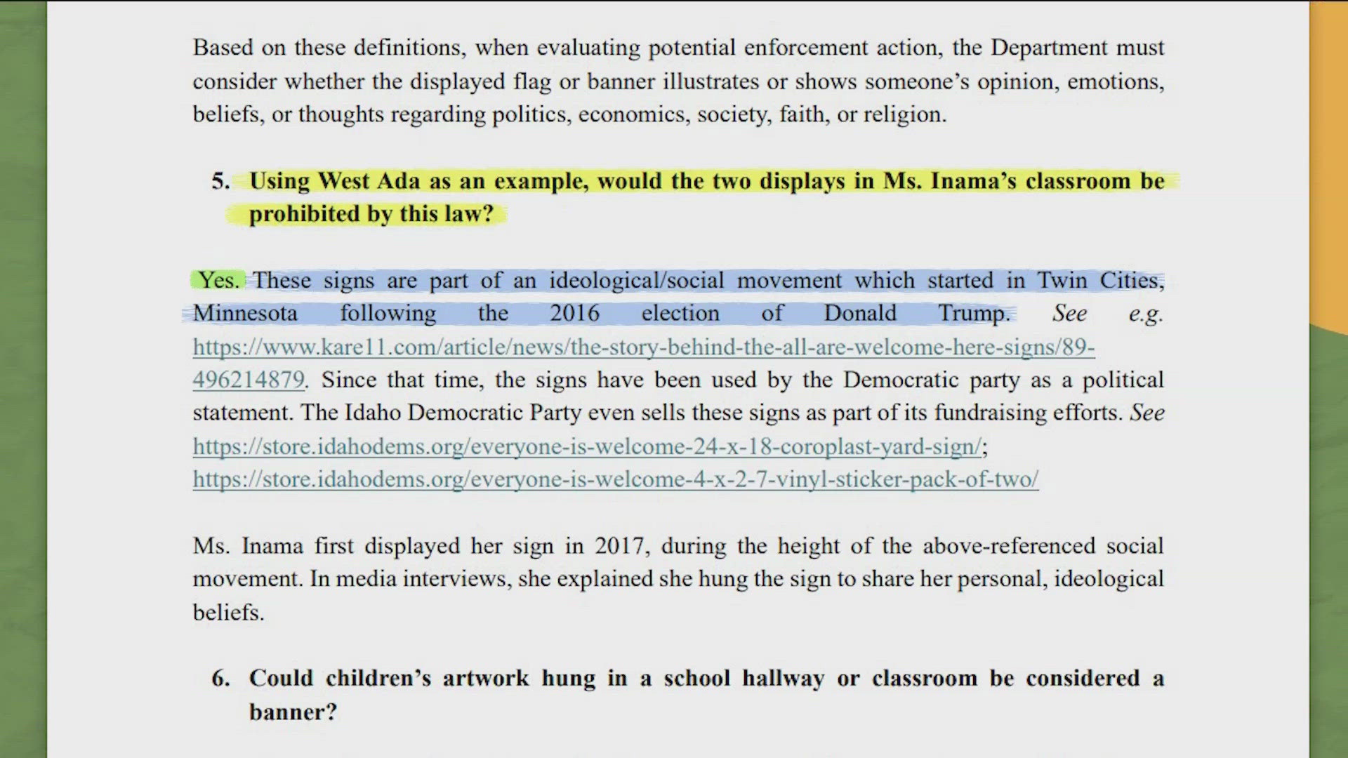 The new Idaho law, House Bill 41, goes into effect on July 1
