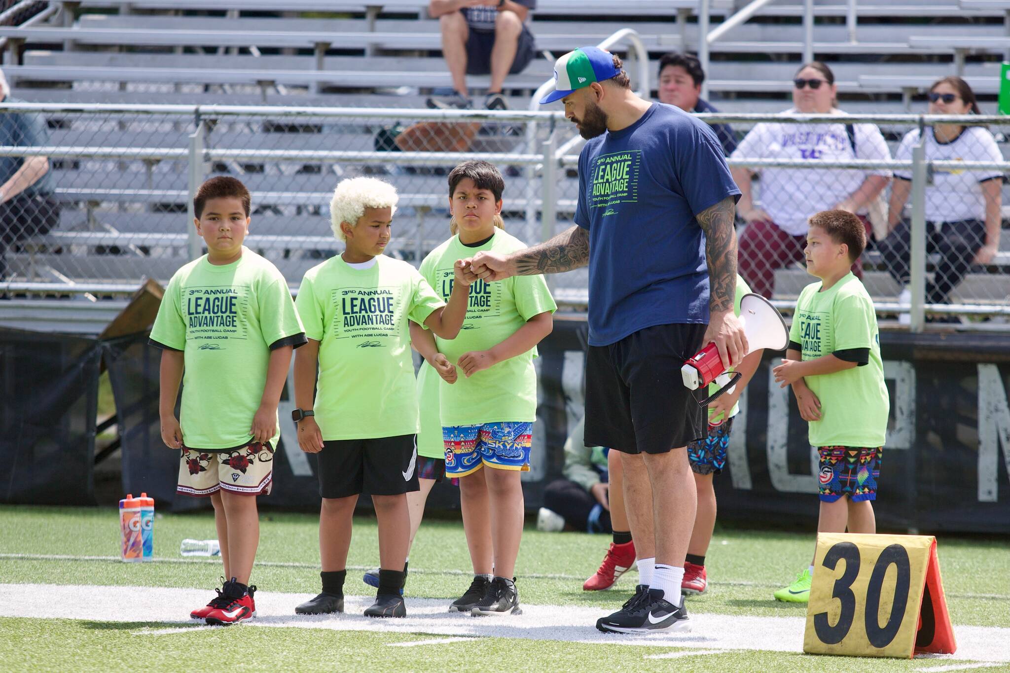 Seahawks’ Abraham Lucas hosts football camp at alma mater