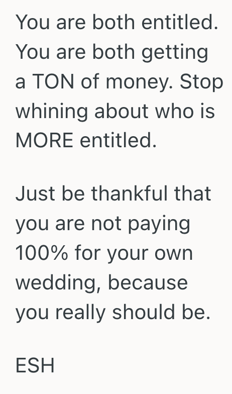 Brides Argue Over Parents’ Funding Of Respective Weddings, And One ...