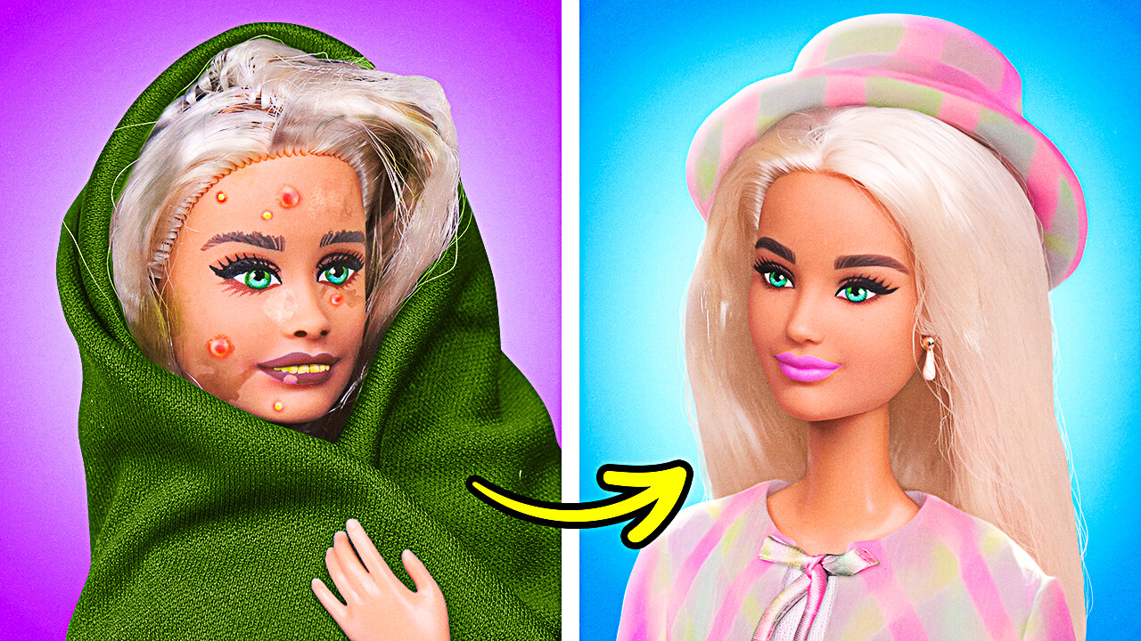 💖 Rich vs Poor Total Doll’s Makeover With Gadgets 🎀 Incredible DIY Ideas
