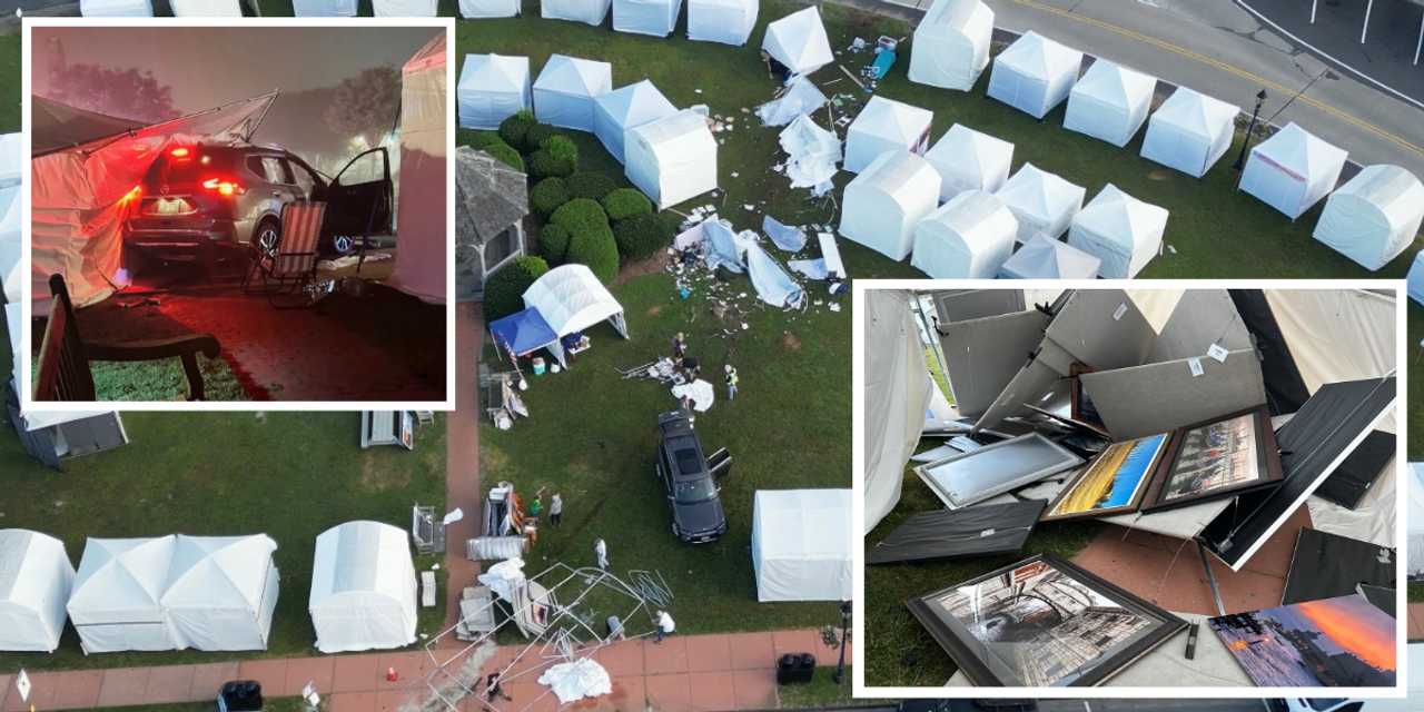 Alleged Drunk Driver Smashes Montauk Art Show Tents