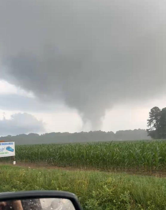 Tornado confirmed after video shows funnel cloud over Frankford on June 30