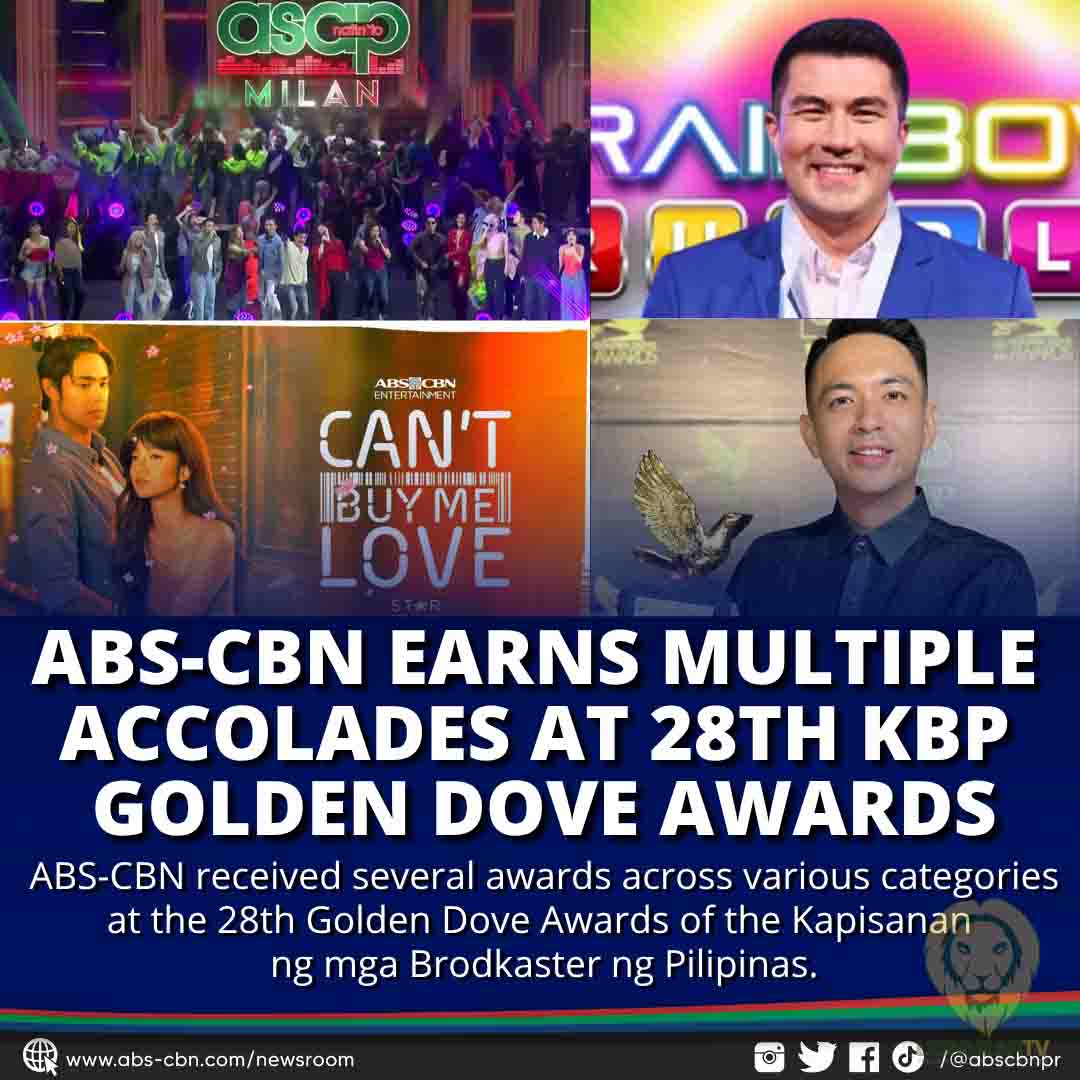 ABS-CBN Earns Multiple Accolades at 28th KBP Golden Dove Awards