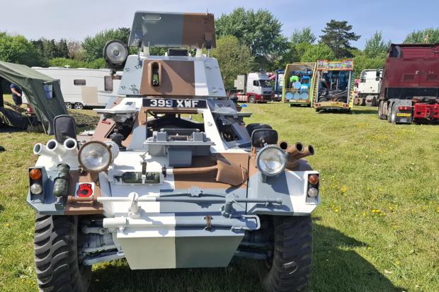 Two British reconnaissance vehicles at Somerset Armed Forces Day