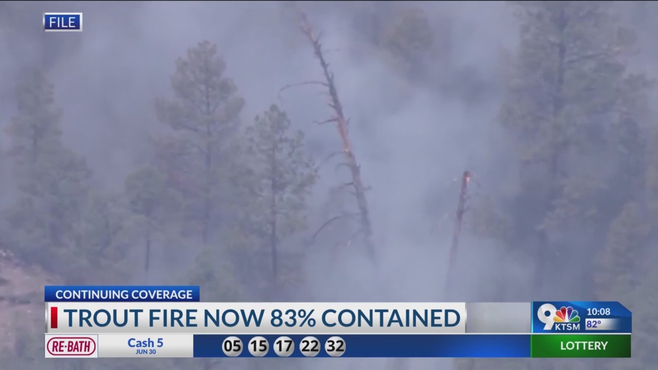 Trout Fire near Silver City now at 83% containment