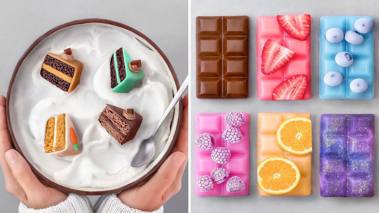 How to Make Satisfying Mini Cakes & Rainbow Chocolates 🍫🍰 | Cute ...