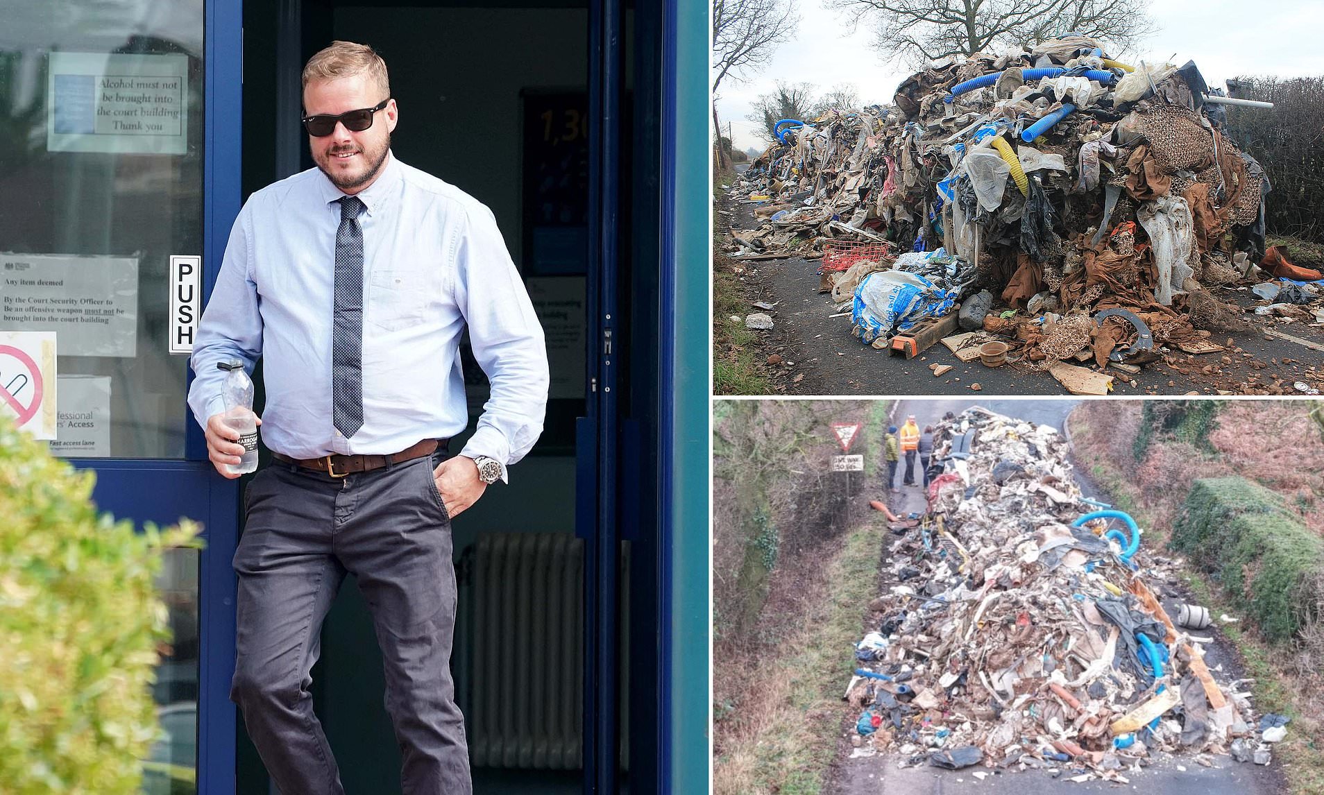 BOSS accused of fly-tipping 27 TONNES off waste on country lane appears ...