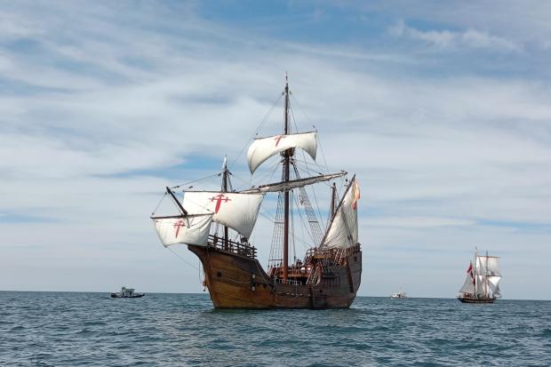 Full-scale replica of Christopher Columbus' flagship arrives in ...