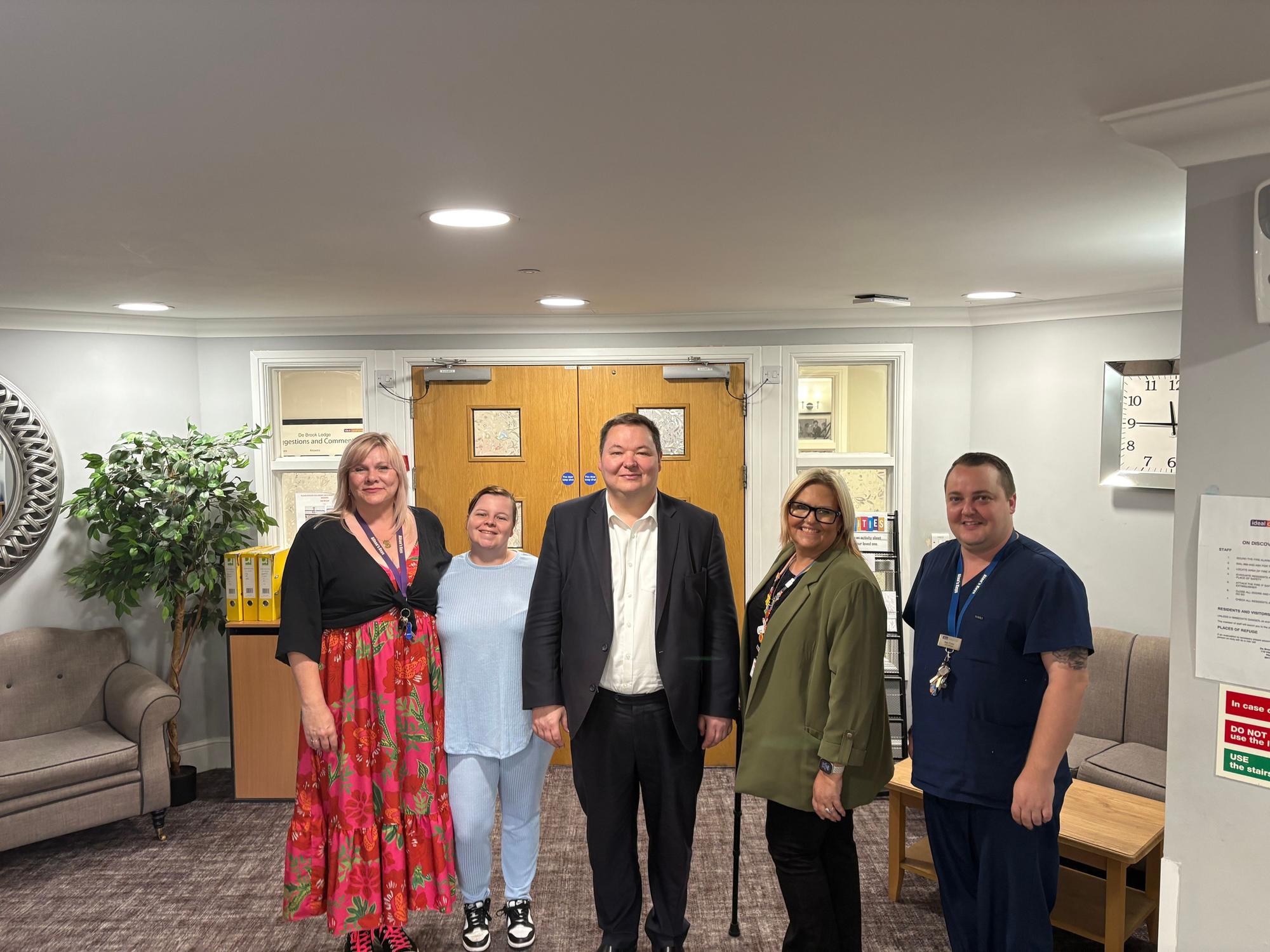 Residents at Flixton care home enjoy visit from MP