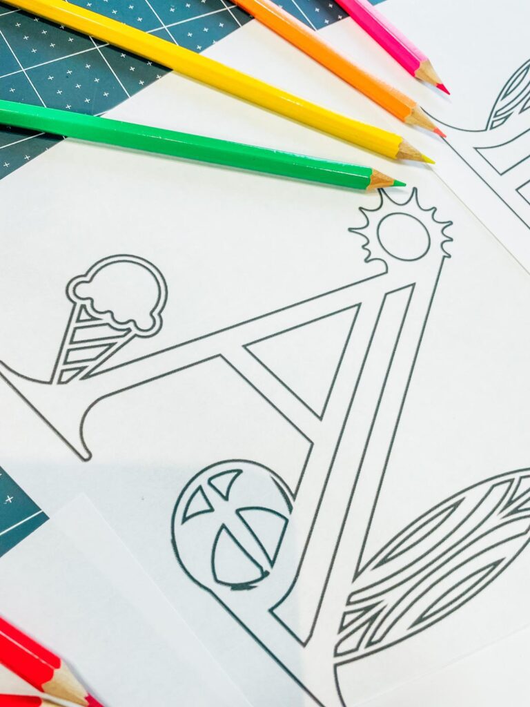 ABC Beach Coloring Alphabet Letters And Numbers