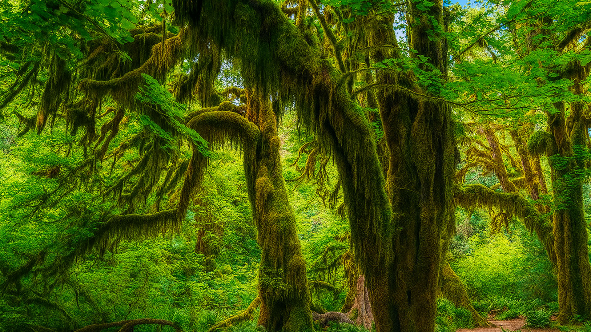Bosque Lluvioso de Hoh, Parque Nacional Olímpico, Washington (4K)