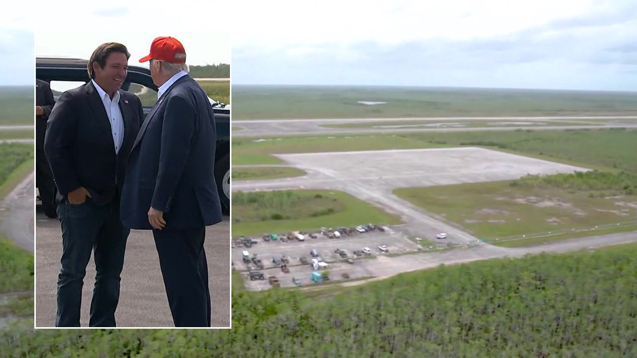 Trump visits Florida's 'Alligator Alcatraz' as new ICE detention center ...