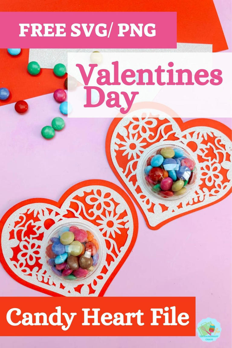 Layered candy heart SVG for Cricut and Silhouette