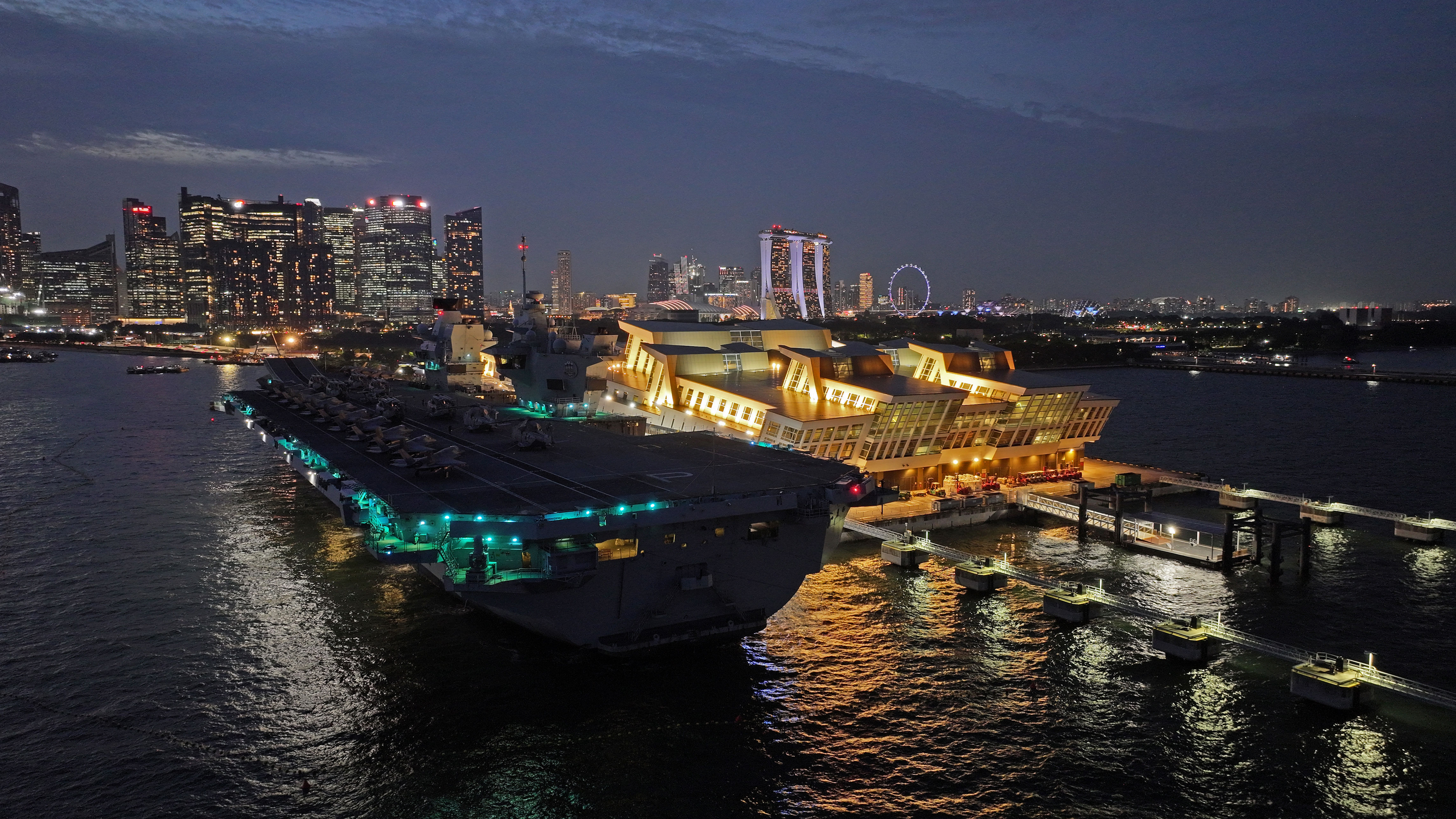 Powerful HMS Prince of Wales leaves Singapore for "largest-ever ...