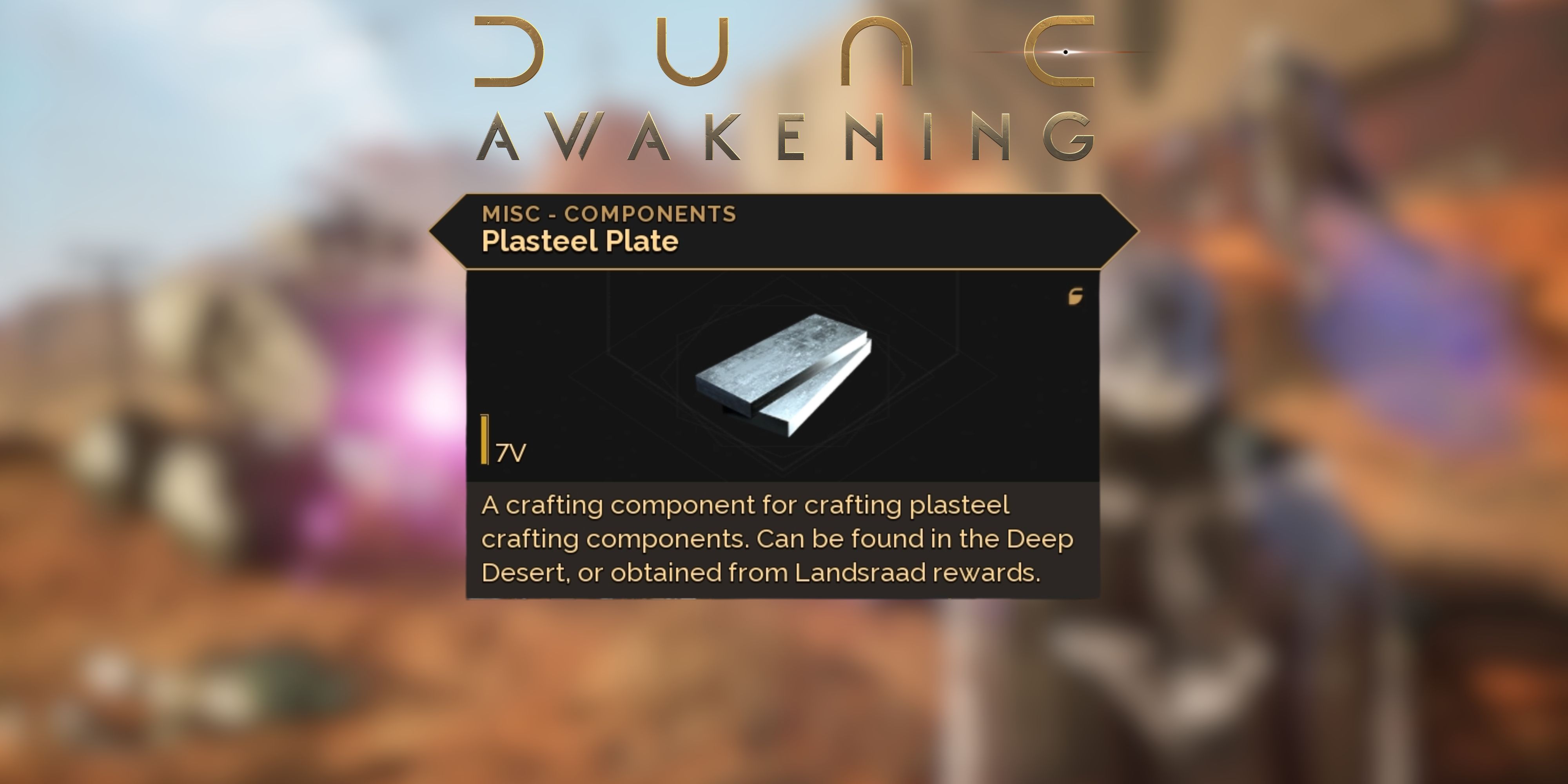 Plasteel Plates Location in Dune Awakening
