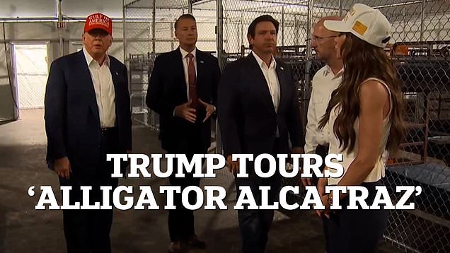 Trump tours new 'Alligator Alcatraz' ICE detention facility