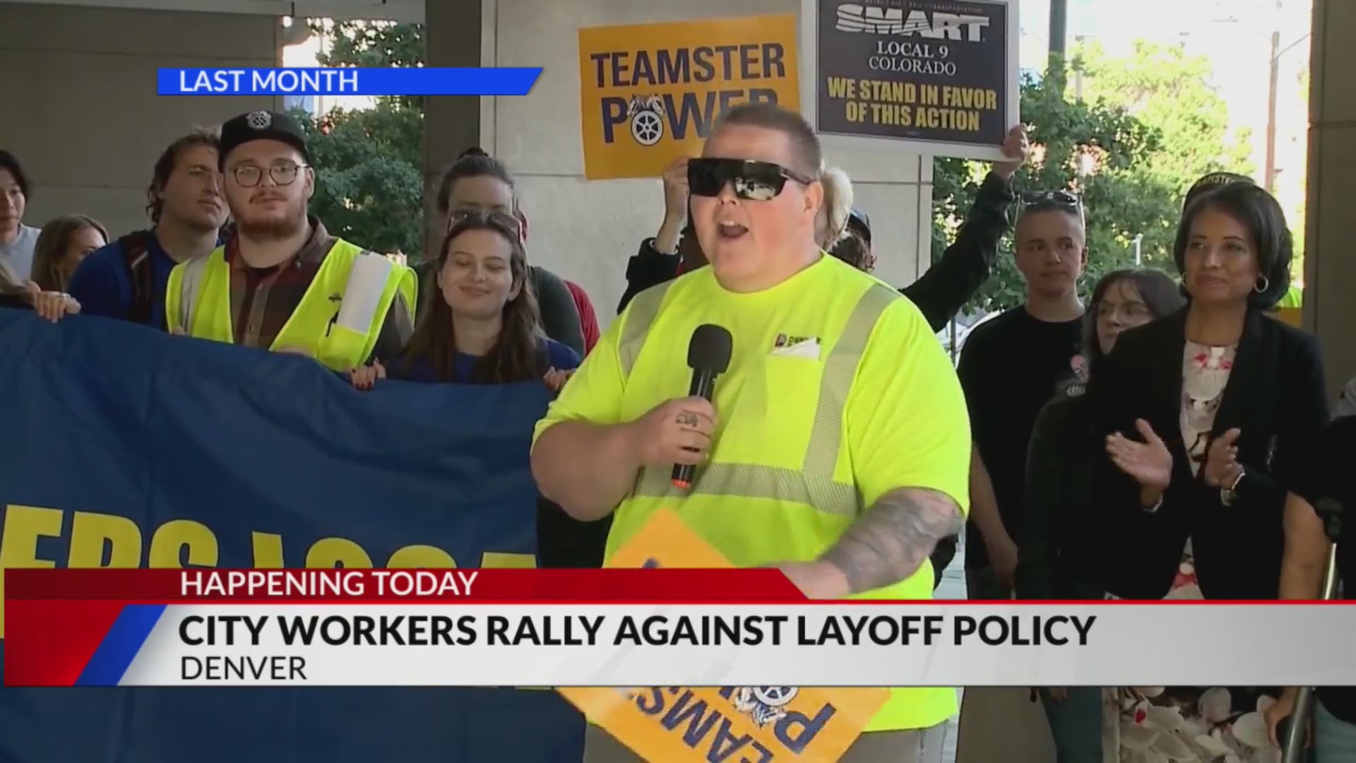 Denver city employees rally against layoff policy