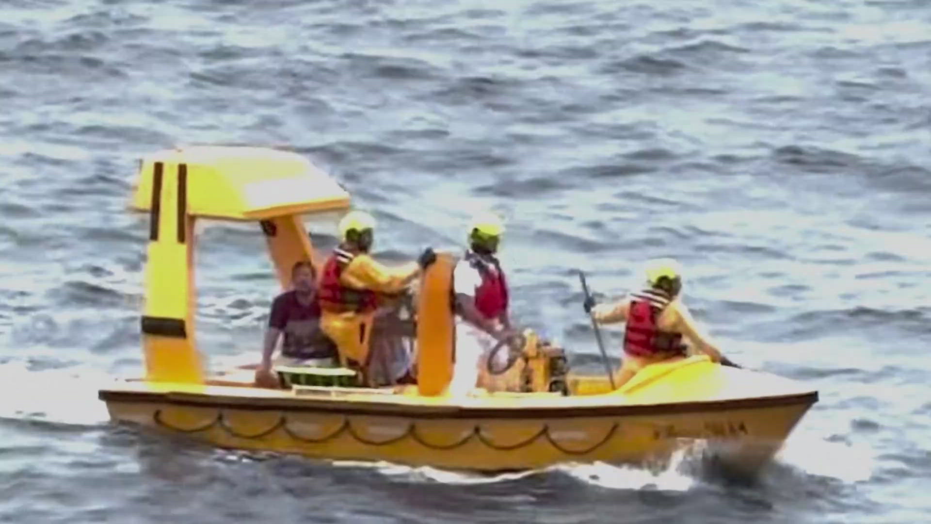 2 rescued after going overboard on cruise