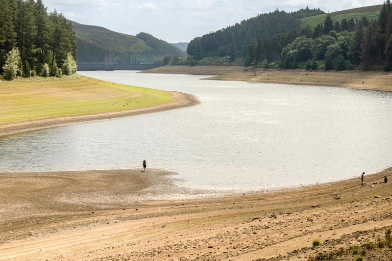Sheffield drought: Cracked 'beaches' emerge as levels plunge at reservoirs