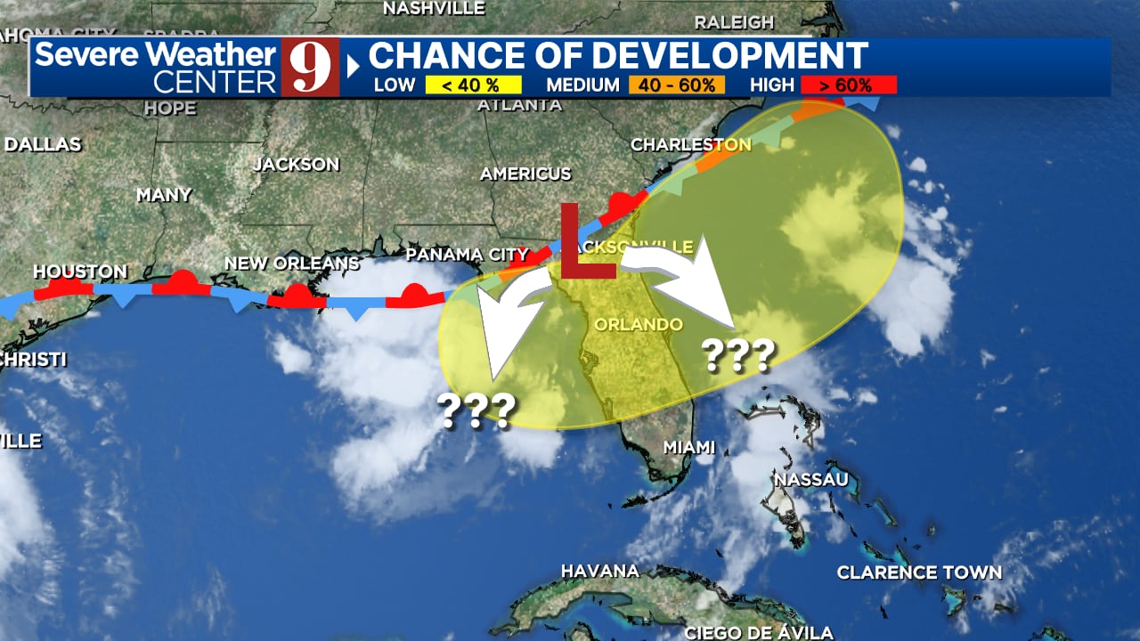 NHC sightly increases potential for tropical system near Florida this ...