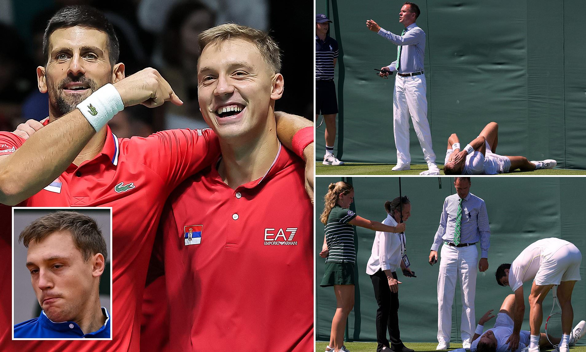 Wimbledon star who funded by Novak Djokovic is forced to retire after ...