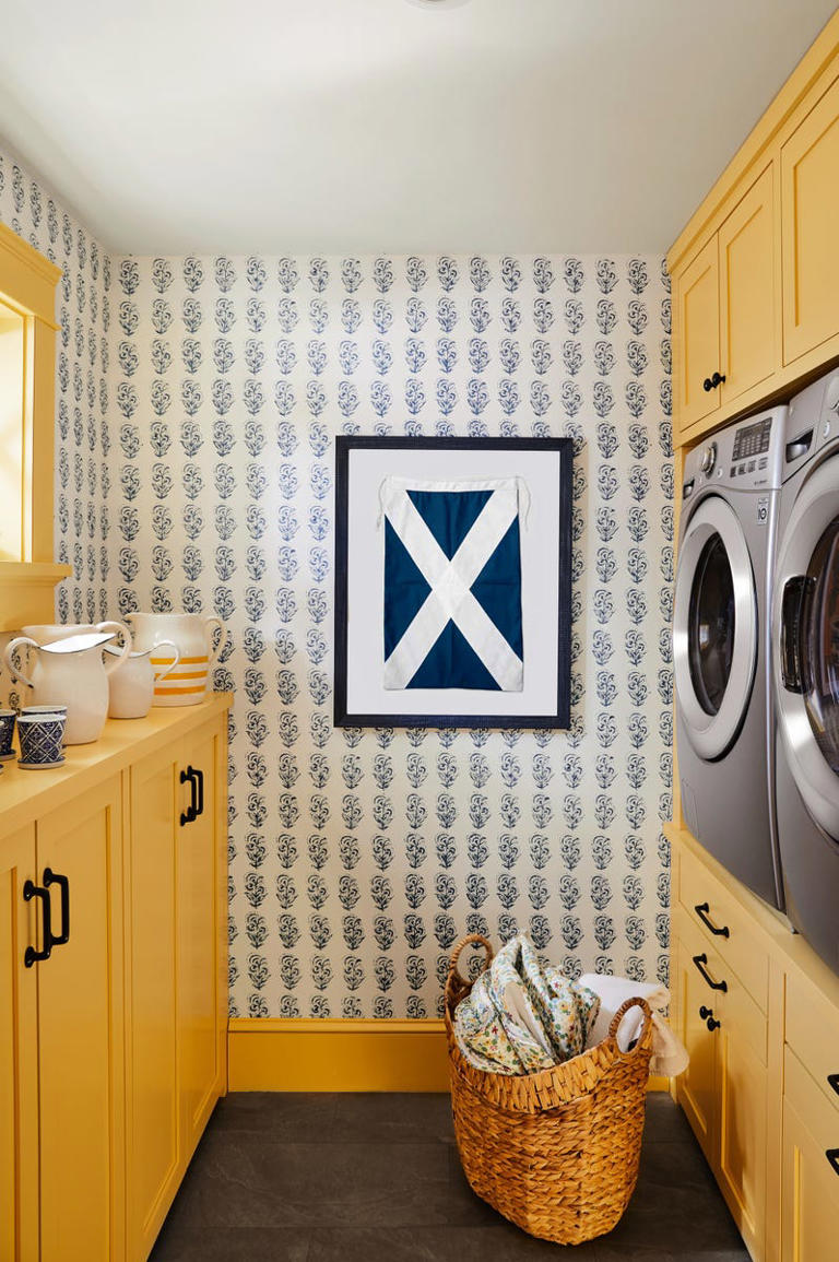 The secret to a luxurious laundry room? Treat it like a powder room