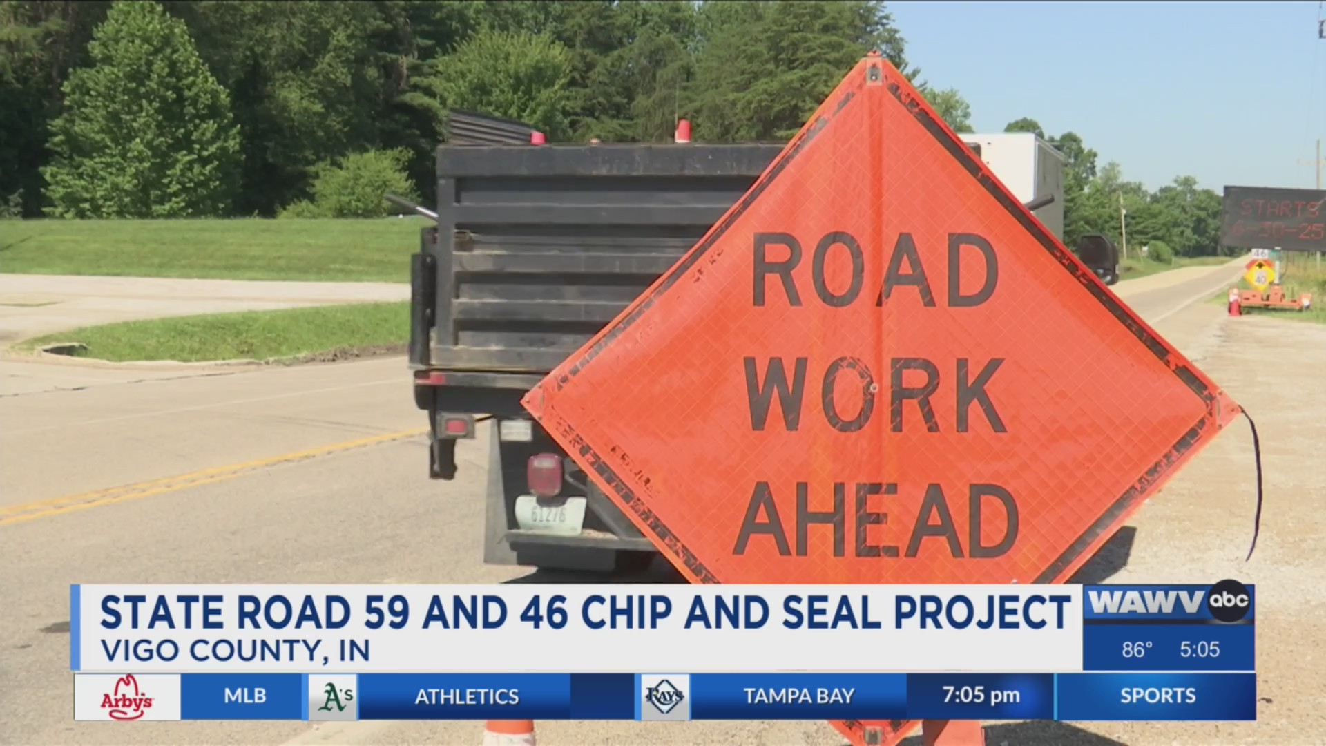 INDOT begins chip and seal operation on State Road 46/59