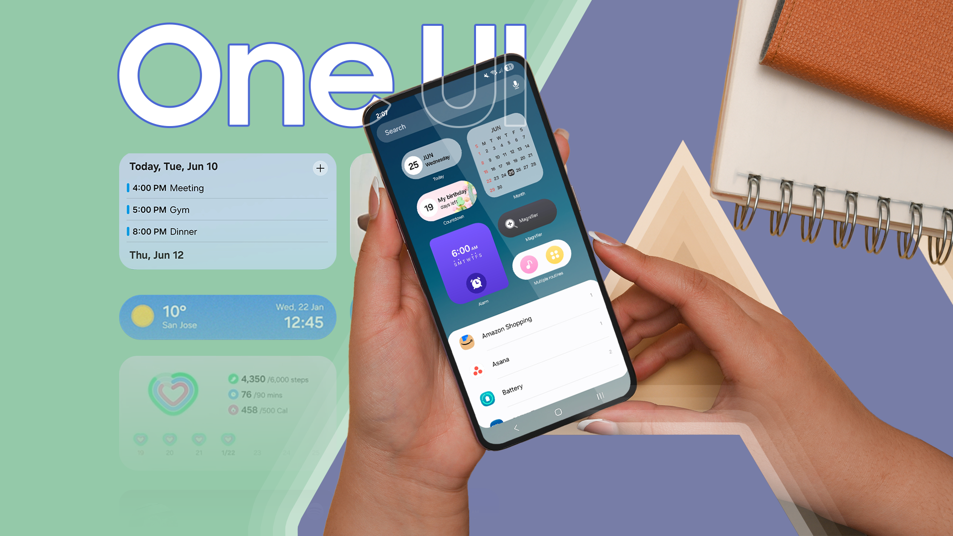 I designed a productive Samsung home screen using these One UI features