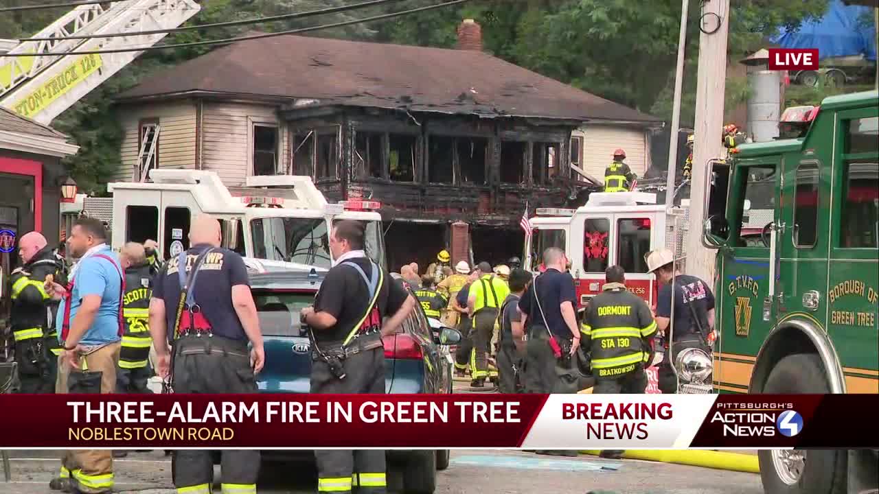 3-alarm fire in Green Tree