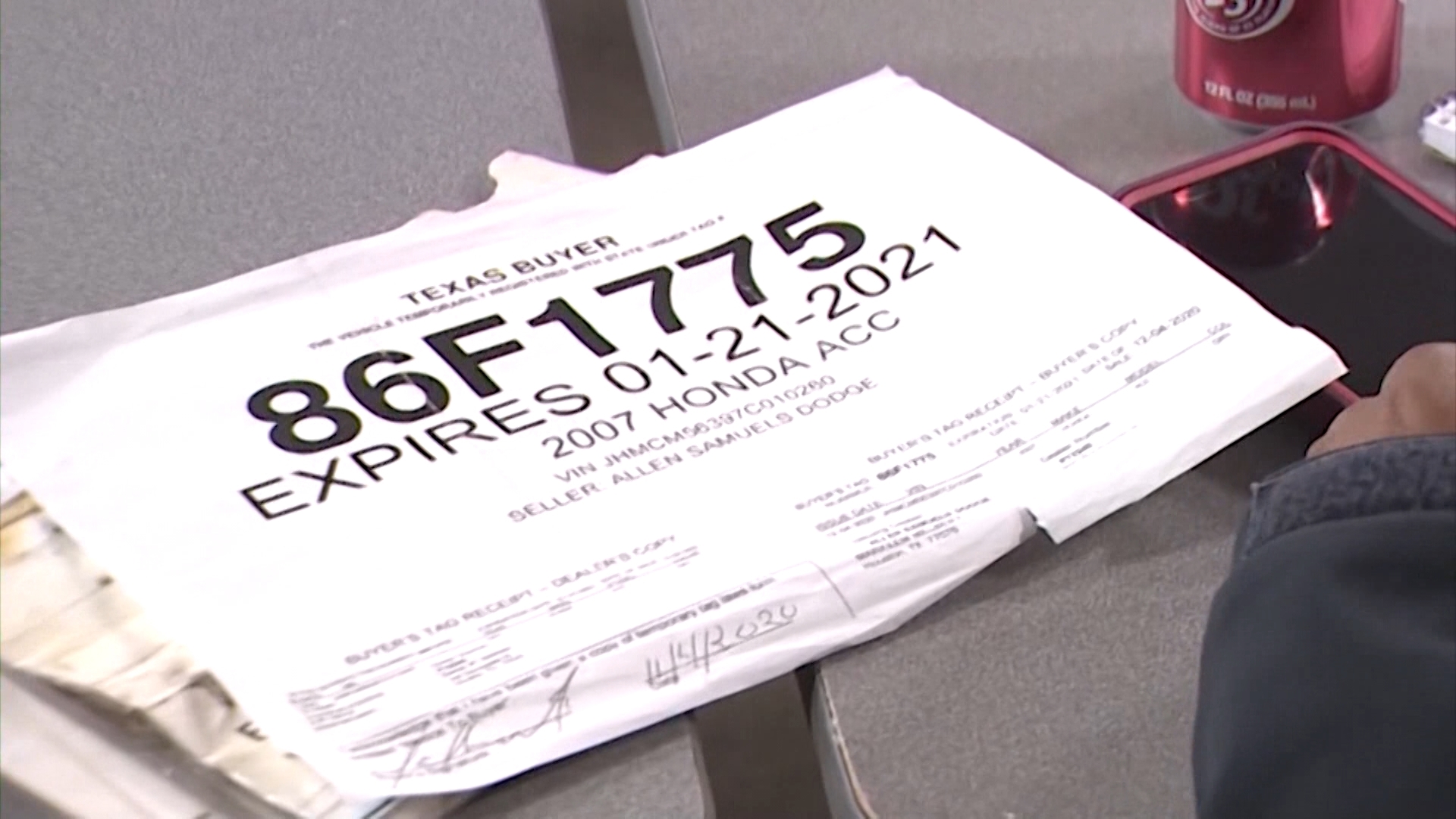 Texas stops use of paper license plates
