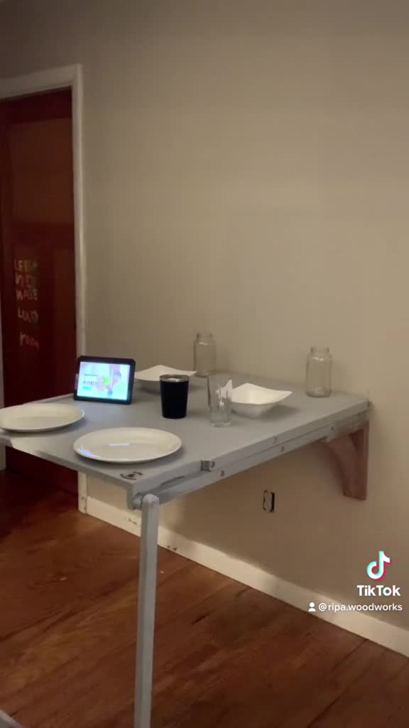 Watch This Wall Shelf Instantly Transform Into a Table