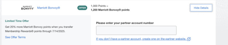 New 20% Transfer Bonus From Amex Membership Rewards to Marriott Bonvoy