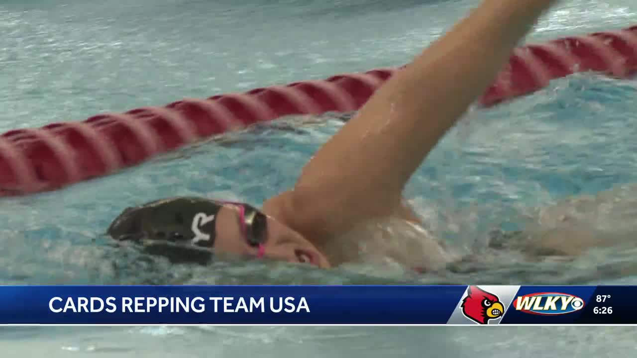 UofL swimming representing Team USA in World University Games